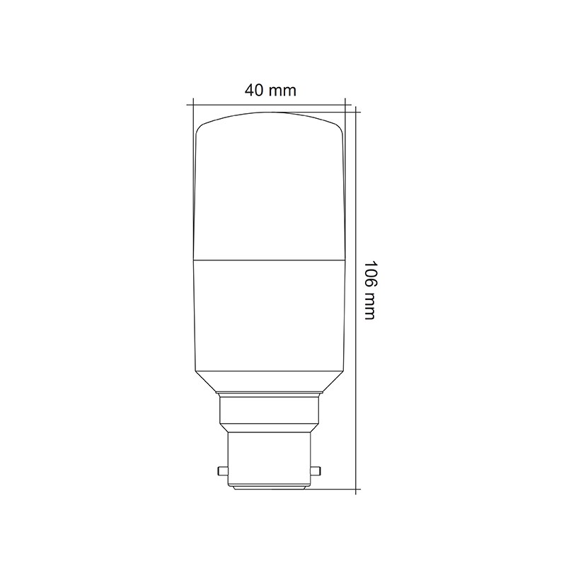 LED T40 9W BC Warm White Dimmable - Moonlite