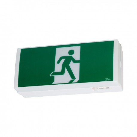 4w LED Exit Light Box Type, Surface WallMount, 24m Viewing Distance ...